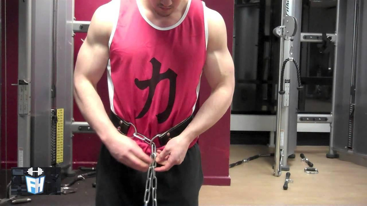 RingMaster Sports Gym Weightlifting Dipping Belt with Chain