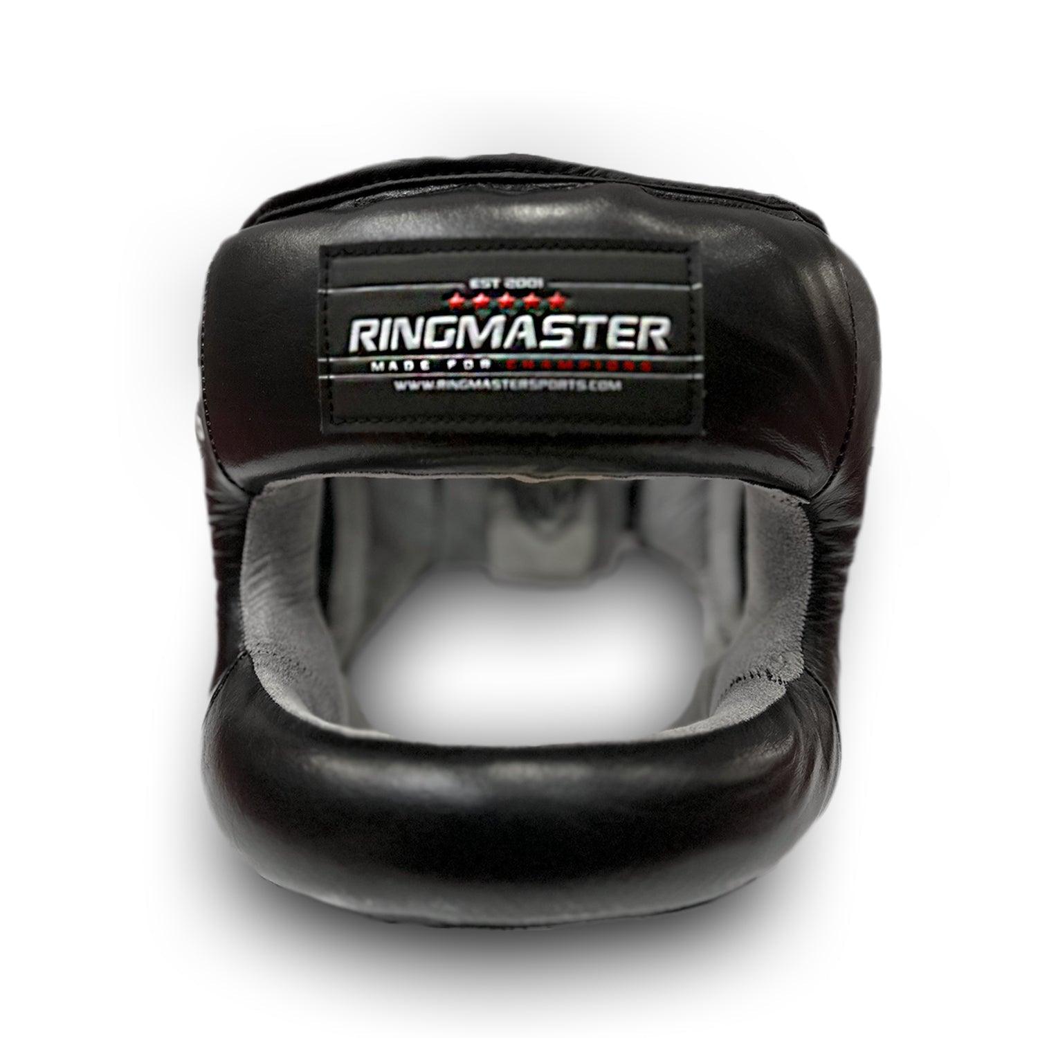 Buy Boxing Adult Bar Head Guard Synthetic Leather Black online ...