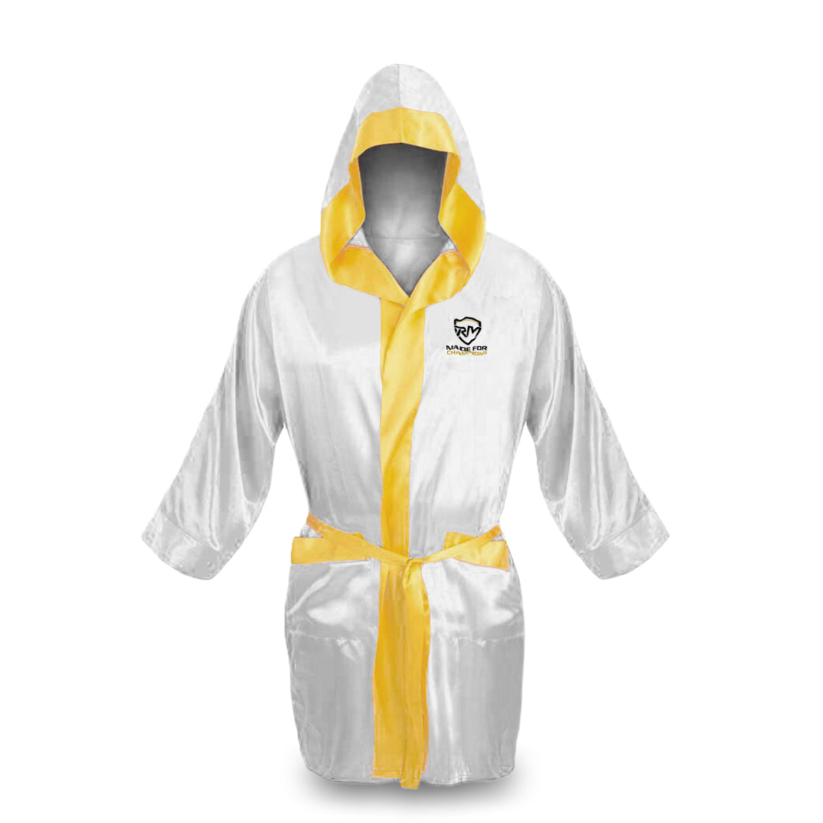 RingMaster Sports Champion Series Fight Robe White & Gold