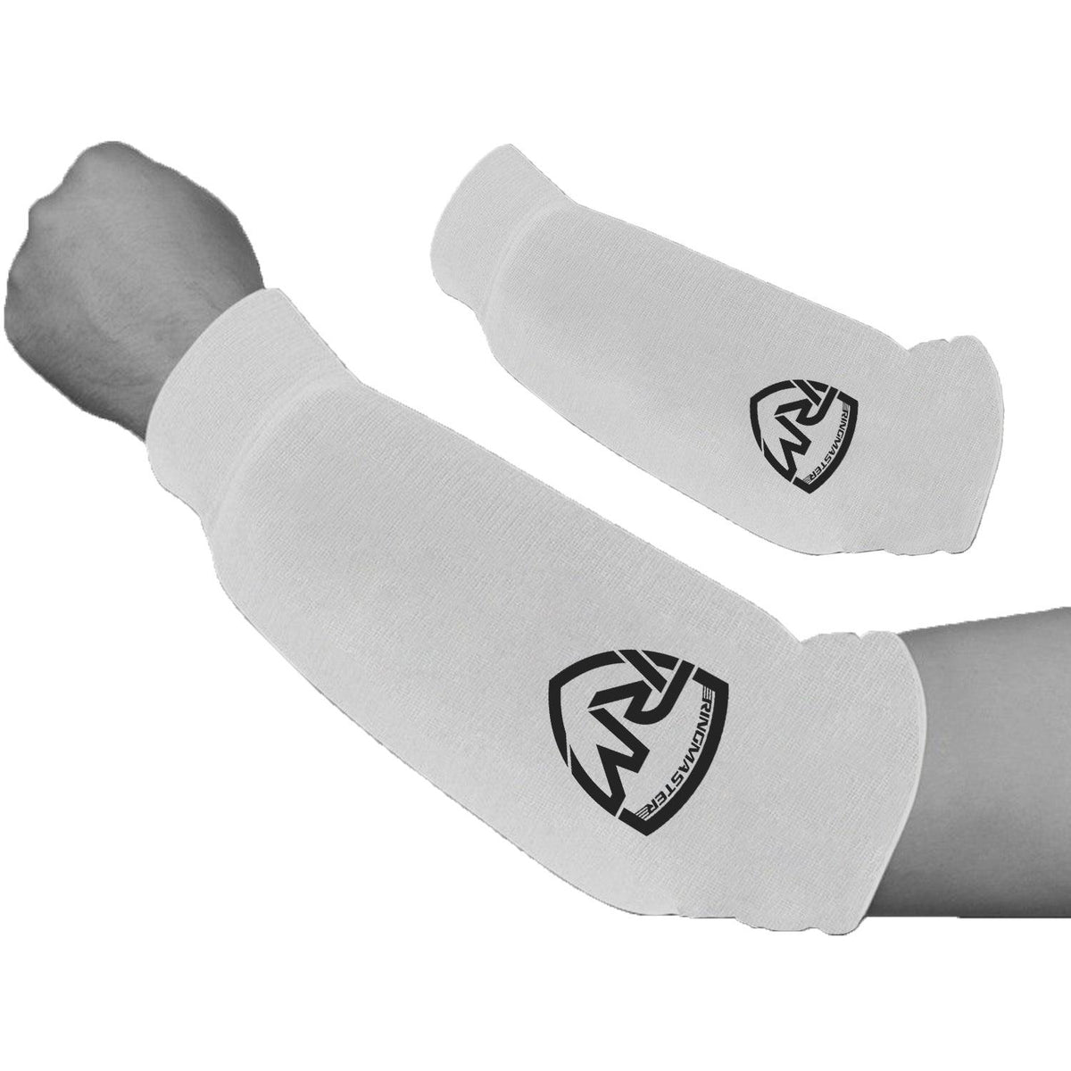 RingMaster Sports Kids Slip on Elastic Arm Pads Mitts White