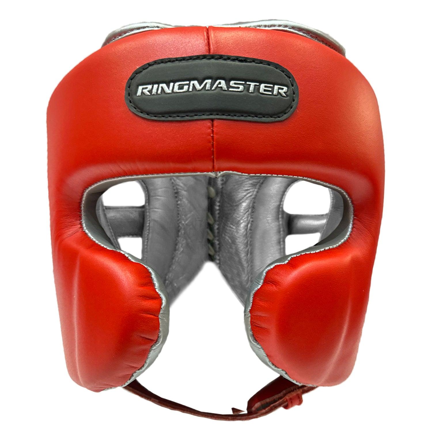 Boxing Head Guard | SpdX Series Red Silver Head Guard – RingMaster Sports
