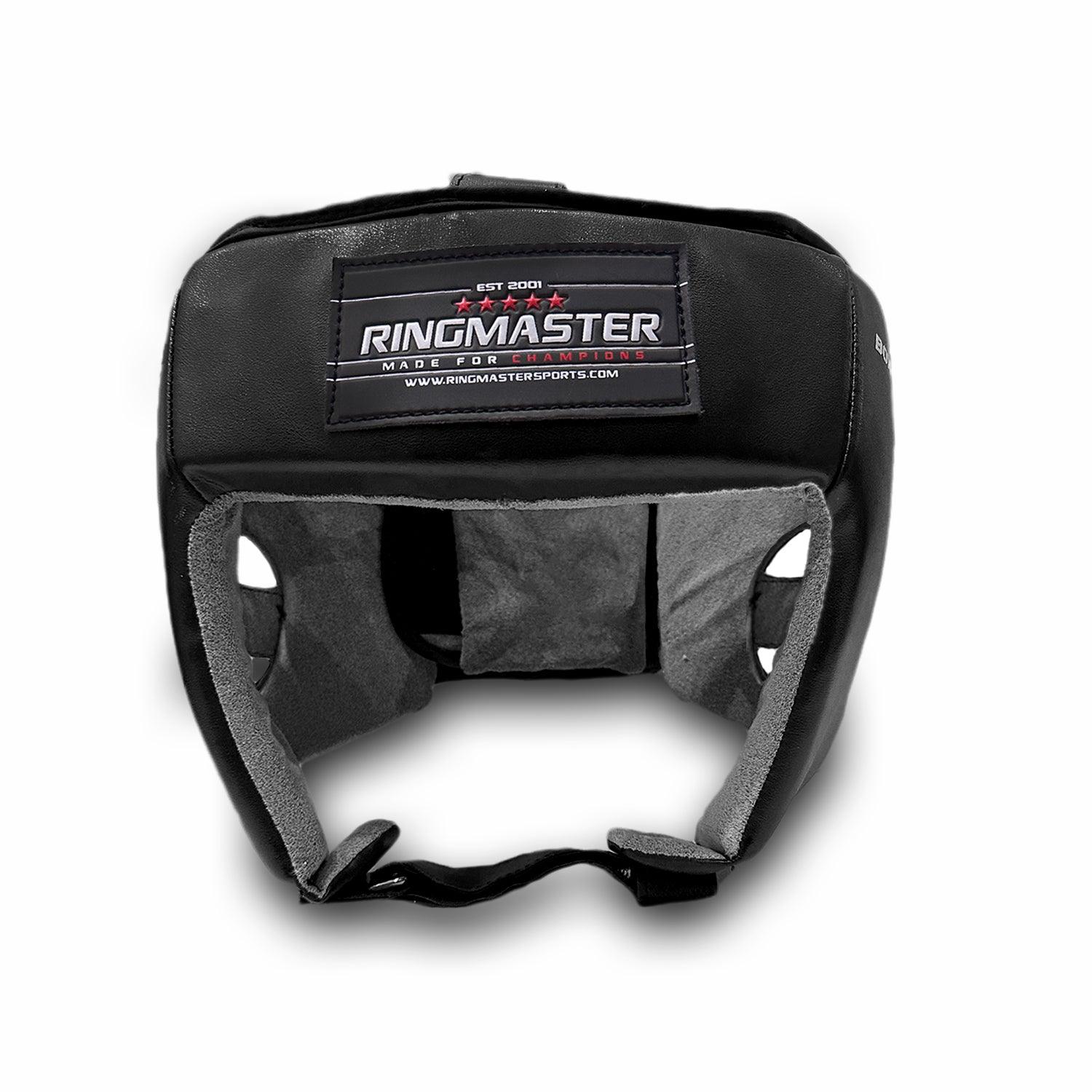 Open Face Boxing HeadGuard BoxR Series Black color – RingMaster Sports