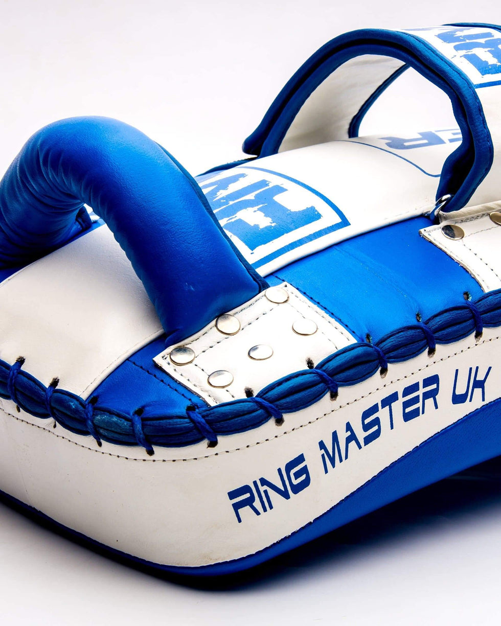 RingMaster Sports Arm Pads Genuine Leather One Size Blue and White (Si