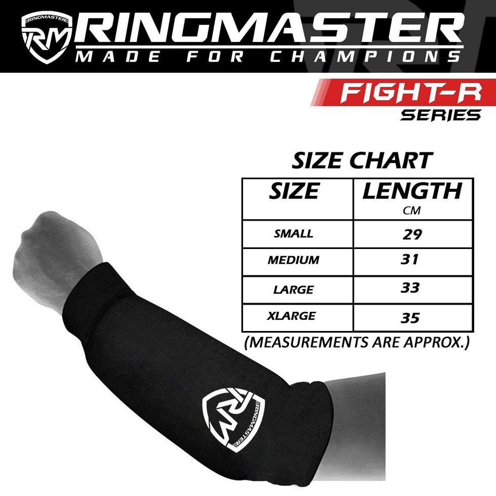 RingMaster Sports Elastic Forearm Support Pads Black