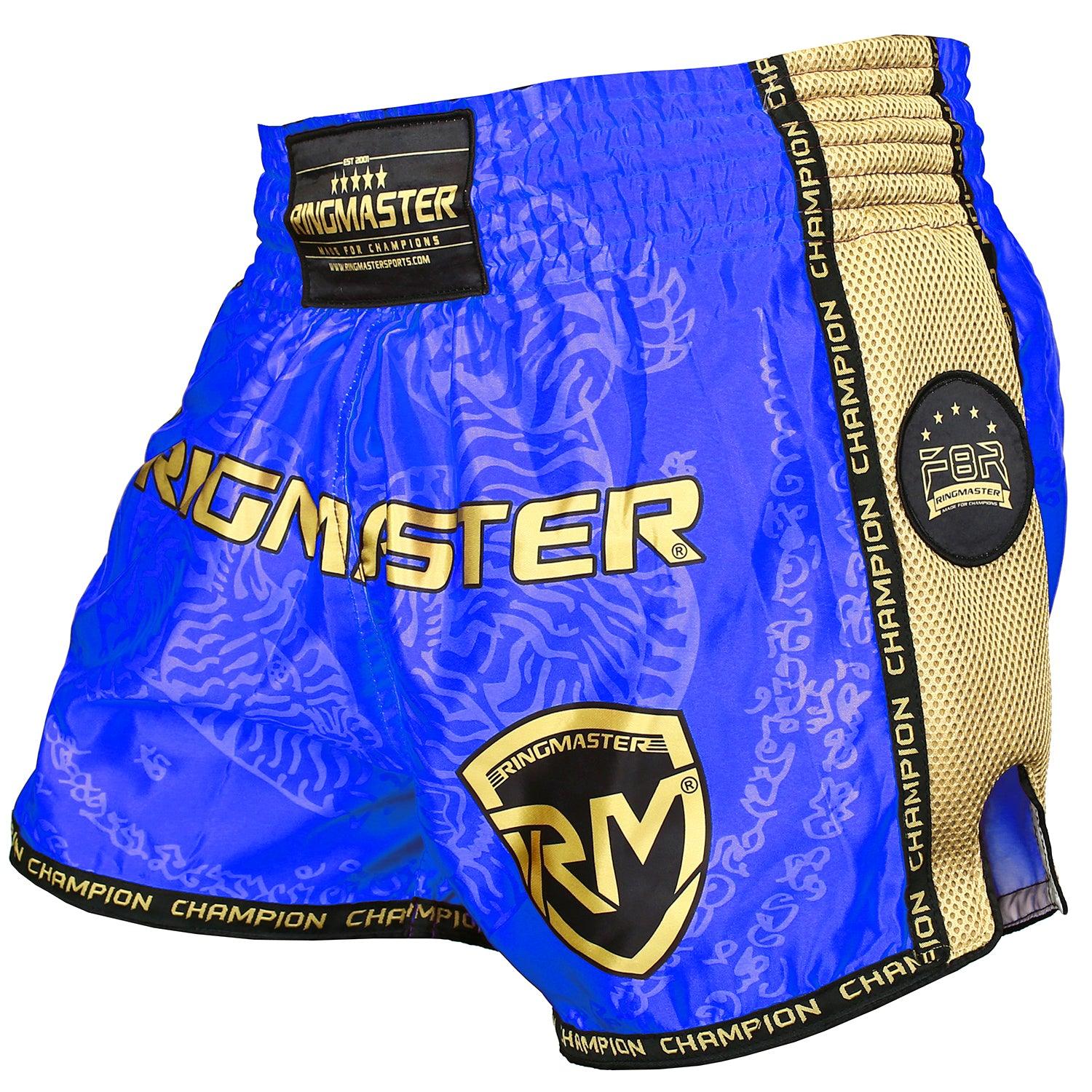 RingMaster Sports Thai / Kickboxing Shorts F8R Series Blue